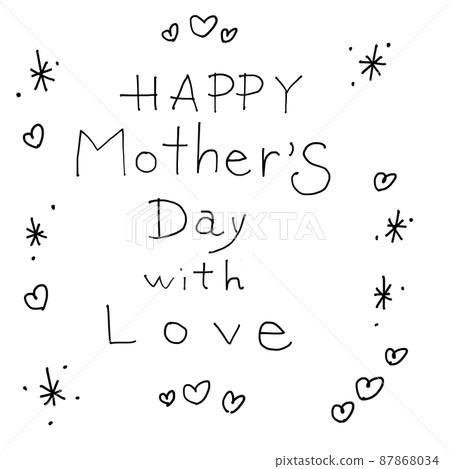 Mother's Day Handwritten characters 4 - Stock Illustration [87868034 ...