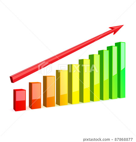 Graphic up with arrow vector illustration... - Stock Illustration ...