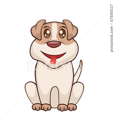 Happy Cartoon Dog Eyes