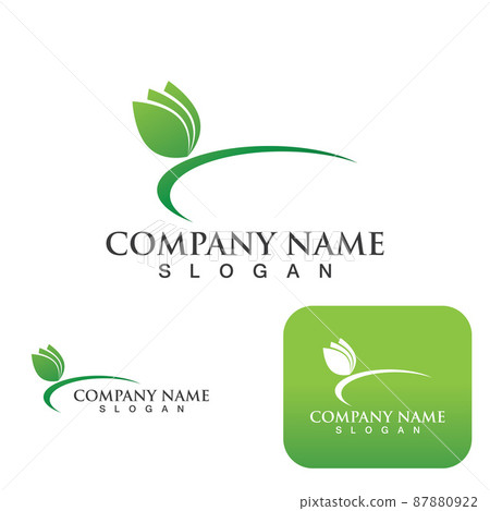 Tea garden logo and symbol vector eps10 - Stock Illustration [87880922 ...