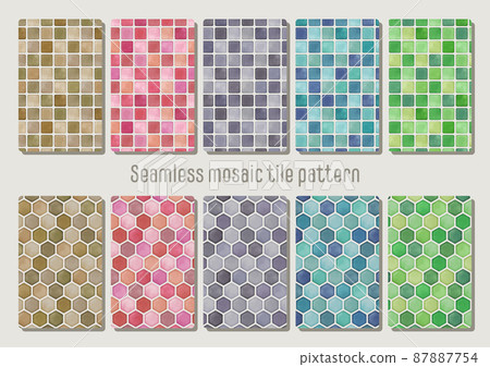 Colorful tile pattern - Stock Illustration [87887754] - PIXTA