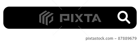Black search bar / search box. vector. - Stock Illustration [87889679 ...