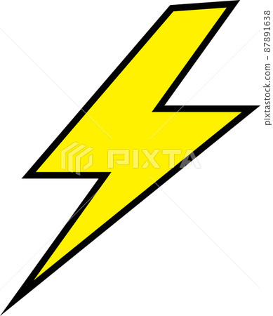 Lightning icon with simple line - Stock Illustration [87891638] - PIXTA
