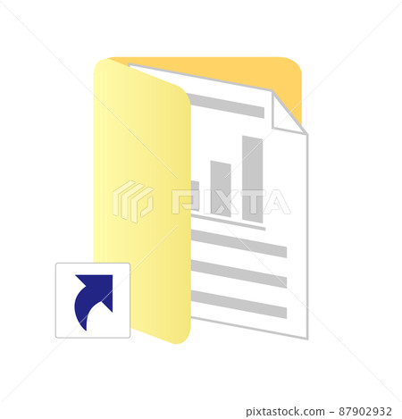 Shortcut icon to the folder containing the... - Stock Illustration ...