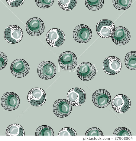 Glass balls seamless pattern. Decorative shapes... - Stock Illustration ...