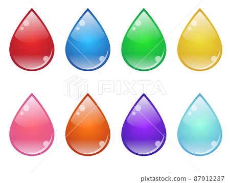A set of colorful drops - Stock Illustration [87912287] - PIXTA