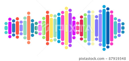 Colorful sound wave vector background - Stock Illustration [87919348 ...