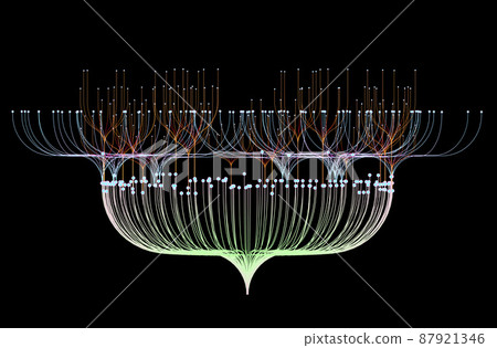 big data visualization digital data threads... - Stock Illustration ...