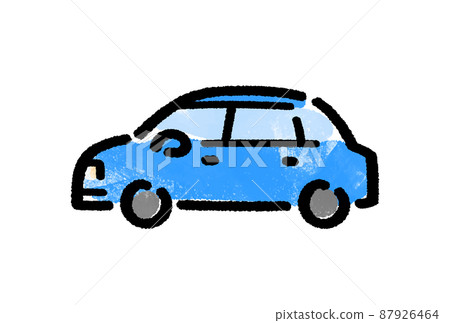 Blue car sideways - Stock Illustration [87926464] - PIXTA