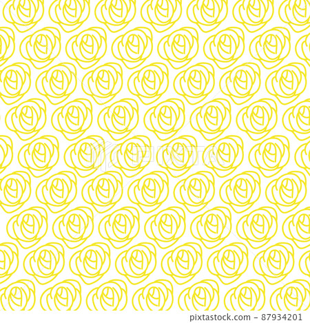 Rose pattern background material, yellow - Stock Illustration [87934201 ...