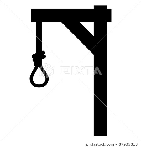 gallows glyph on white background. hang and... - Stock Illustration ...