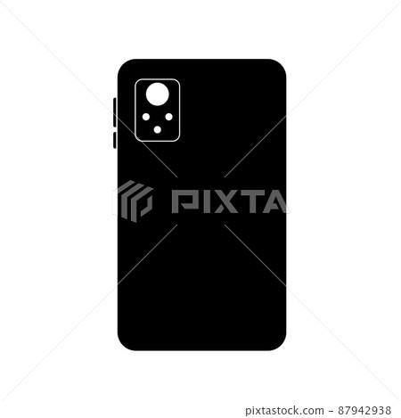 Back of mobile phone vector illustration... - Stock Illustration ...