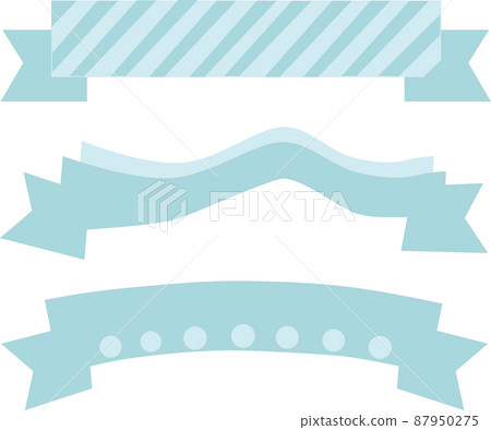 Cute light blue ribbon - Stock Illustration [87950275] - PIXTA