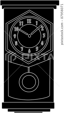 Big pendulum clock silhouette - Stock Illustration [87956071] - PIXTA