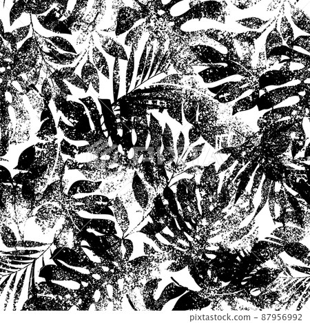 Aloha pattern of tropical leaf, - Stock Illustration [87956992] - PIXTA