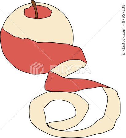 Illustration material of peeling apples - Stock Illustration [87957139 ...