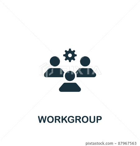 Workgroup icon. Monochrome simple icon for... - Stock Illustration ...