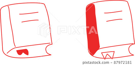 [Thin line] Book icon with bookmark - Stock Illustration [87972181] - PIXTA