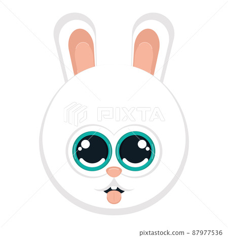 Isolated cute rabbit animal avatar Vector - Stock Illustration ...