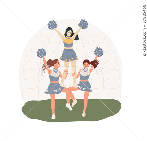 Cheerleading isolated cartoon vector... - Stock Illustration [87985459 ...
