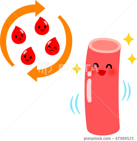 Soft blood vessel and blood character - Stock Illustration [87989525 ...