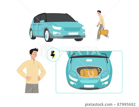 smart mobility car vector illustration with...-插圖素材 [87995682] - PIXTA圖庫