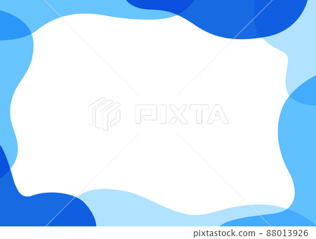 Blue wave frame illustration material - Stock Illustration [88013926 ...
