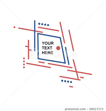 Vector poster design with red and blue lines... - Stock Illustration ...