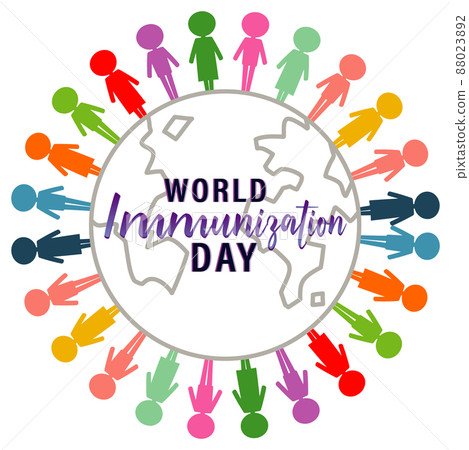 Poster design for world immunization day - Stock Illustration [88023892 ...