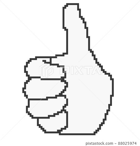 hand sign, hand, dot picture - Stock Illustration [88025974] - PIXTA