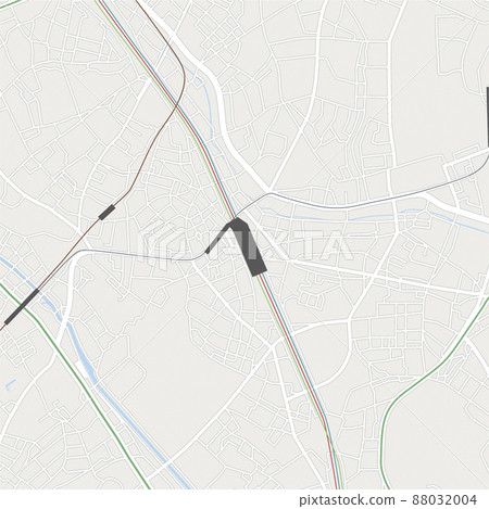 Ebisu Station radius 1km Map_No characters - Stock Illustration ...
