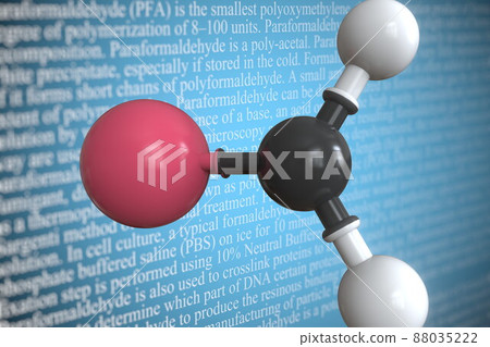 Paraformaldehyde scientific molecular model, 3D... - Stock Illustration ...