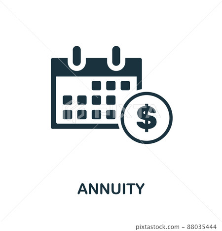 Annuity flat icon. Colored element sign from... - Stock Illustration ...