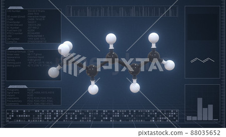 Piperylene molecule with description on the... - Stock Illustration ...