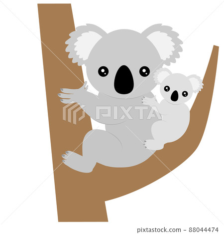 Illustration of a koala parent and child. A... - Stock Illustration ...