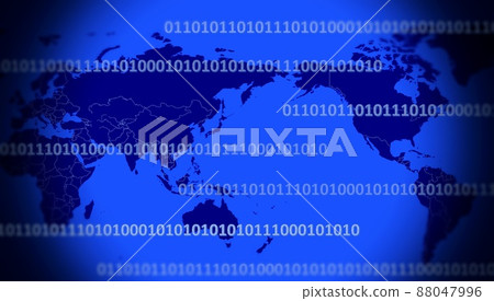 Electronic data that travels around the world - Stock Illustration ...