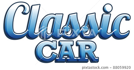 Classic car typography design-插圖素材 [88059920] - PIXTA圖庫