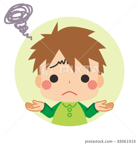 Illustration of a little boy shrugging his... - Stock Illustration ...