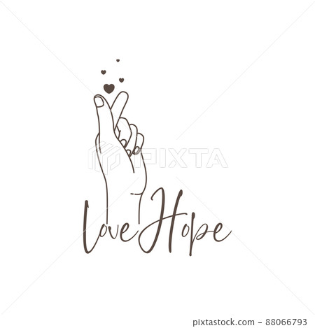 finger love line logo design, vector graphic... - Stock Illustration ...