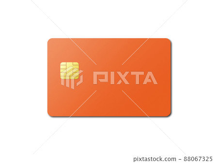 Orange credit card on a white background-插圖素材 [88067325] - PIXTA圖庫
