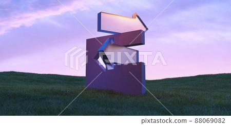 Arrow objects pointing in different directions... - Stock Illustration ...