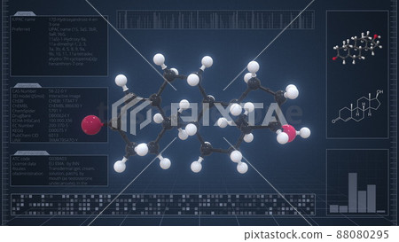 Testosterone molecule with description on the... - Stock Illustration ...