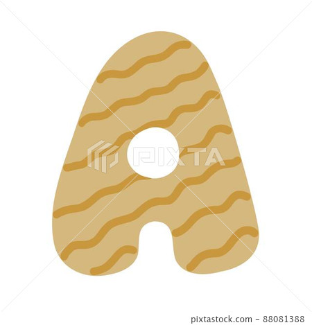 Letter A of English alphabet, doodle style... - Stock Illustration ...