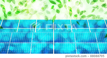 Solar panel fresh green sunlight background - Stock Illustration ...