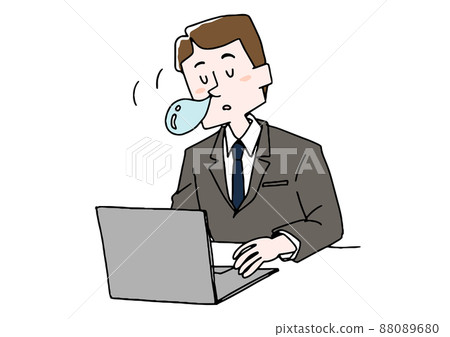 nodding off, vector, vectors - Stock Illustration [88089680] - PIXTA