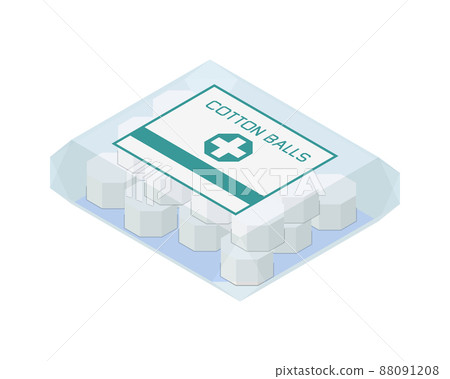 Cotton Balls Box Composition - Stock Illustration [88091208] - PIXTA