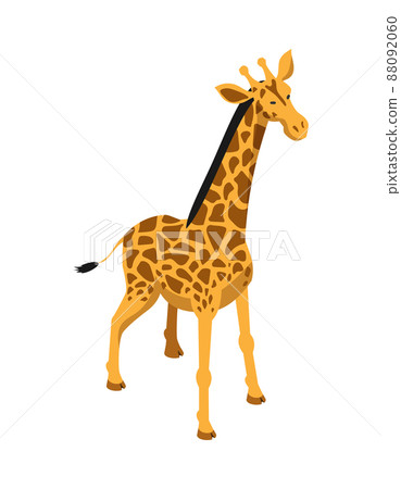 Isometric Safari Giraffe Composition-插圖素材 [88092060] - PIXTA圖庫