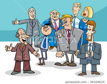 cartoon businessmen and managers characters group - Stock Illustration ...