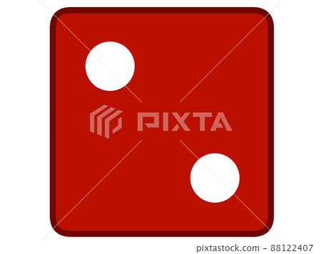 Illustration material of red dice 2 eyes - Stock Illustration [88122407 ...