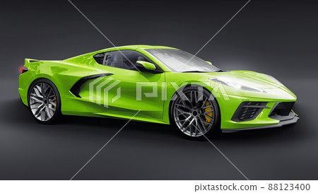 Super sports car on a Black background. 3d... - Stock Illustration ...
